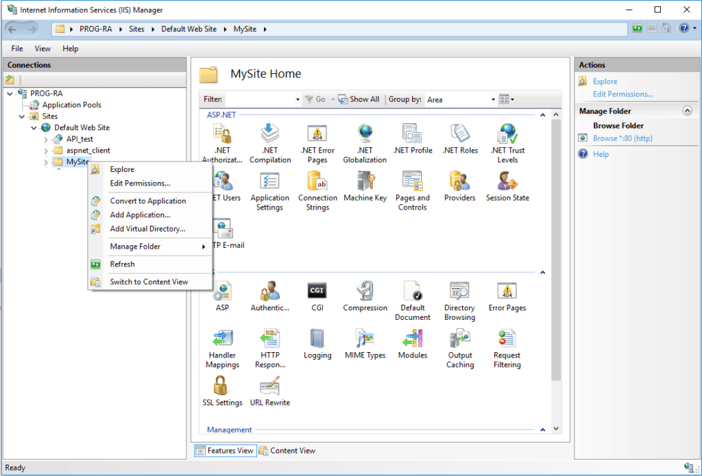 How to deploy ASP.NET Web Application in IIS in windows Machine