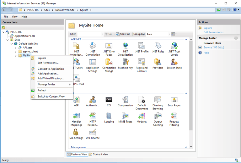 How to deploy ASP.NET Web Application in IIS in windows Machine