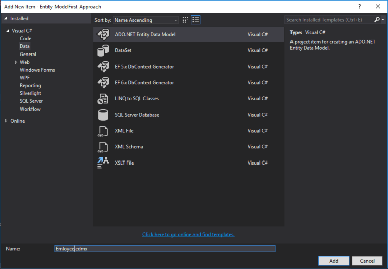 Understanding the Model-First Approach in ASP.NET Entity Framework