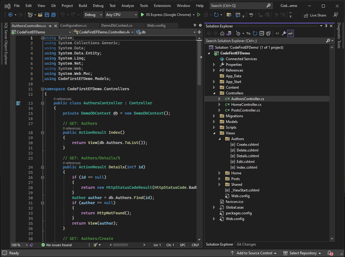 Code First Approach In Aspnet Mvc With Entity Framework