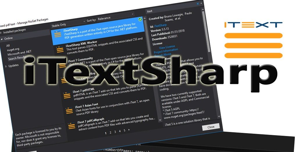 Read Text From PDF Using ITextSharp
