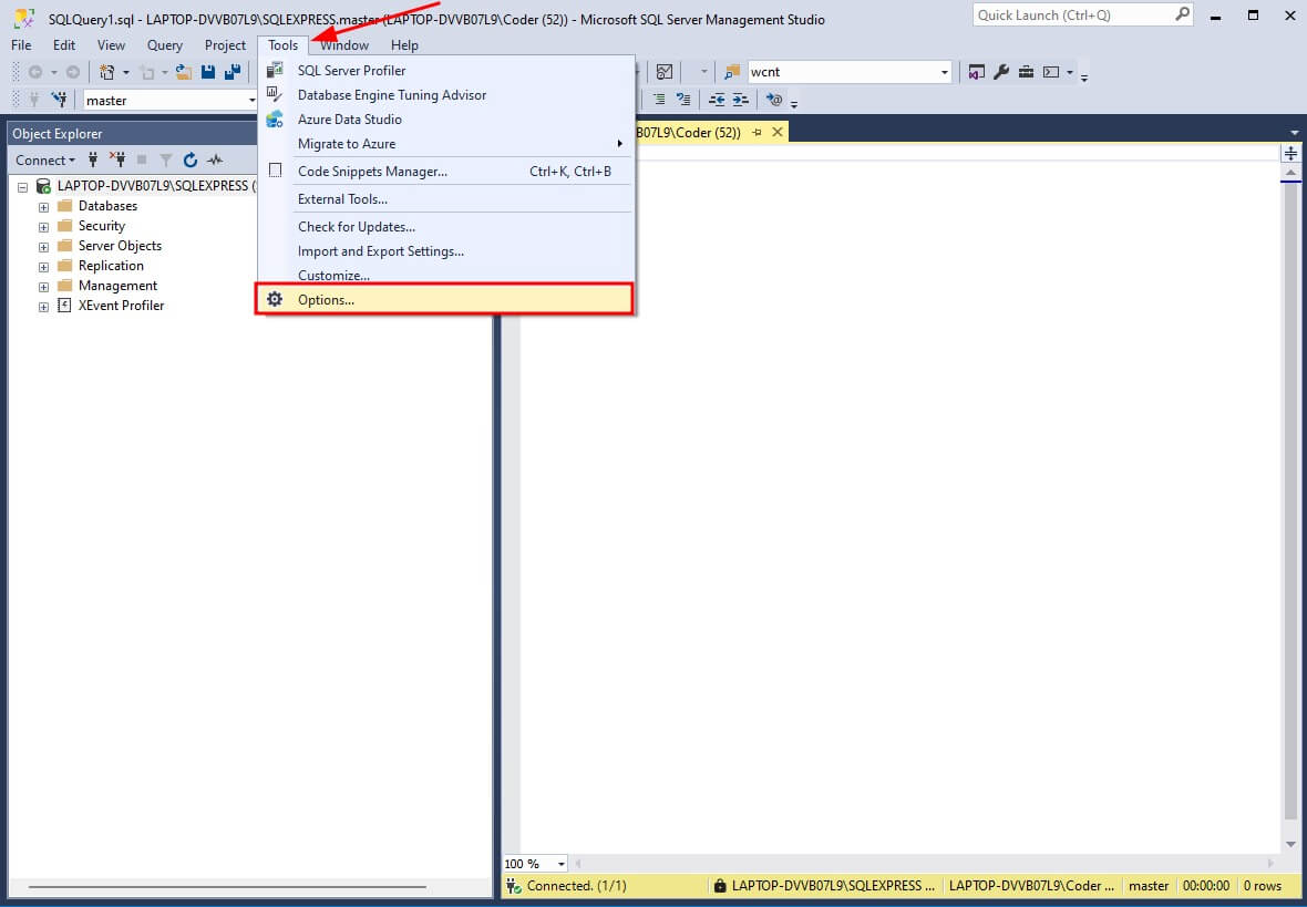 How to Enable Line Numbers in SQL Server Management Studio