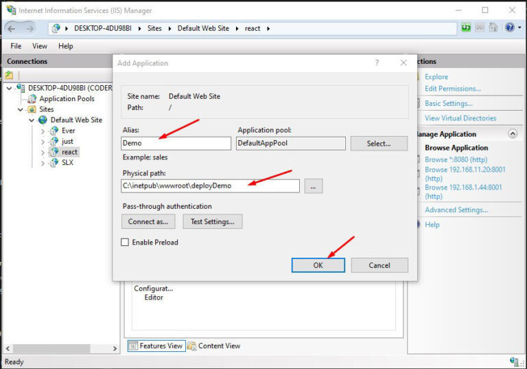 Deploy ASP.NET Core WebApp to a Local Network using IIS