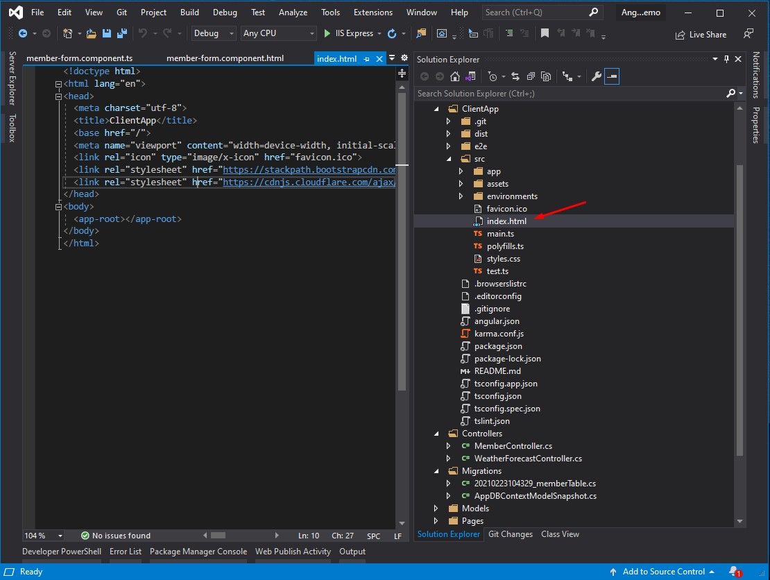 Angular Application With Aspnet Core Web Api Freecode Spot