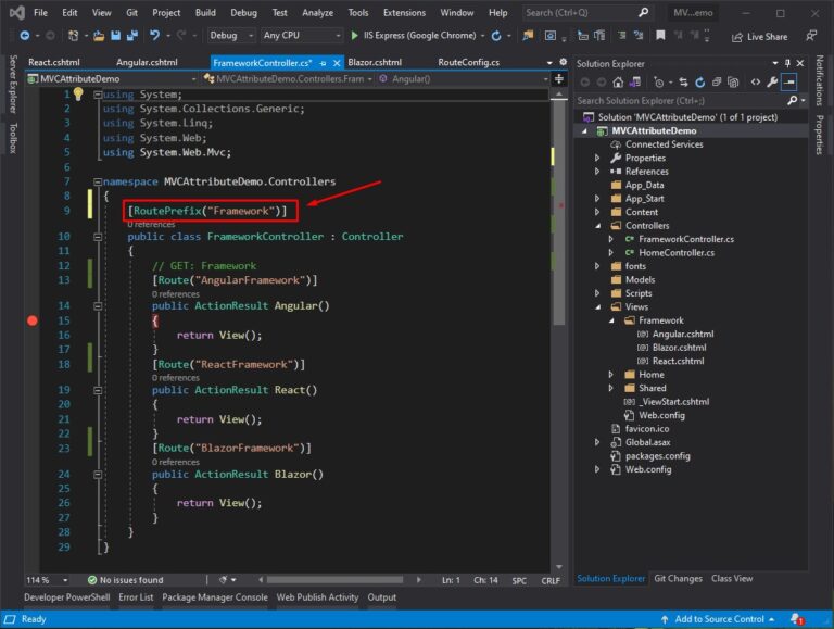 How To Implement Attribute Routing In Aspnet Mvc 9512