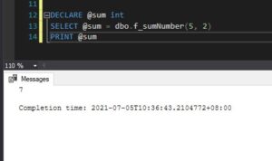 Executing SQL Scalar Functions