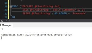 Executing SQL Scalar Functions