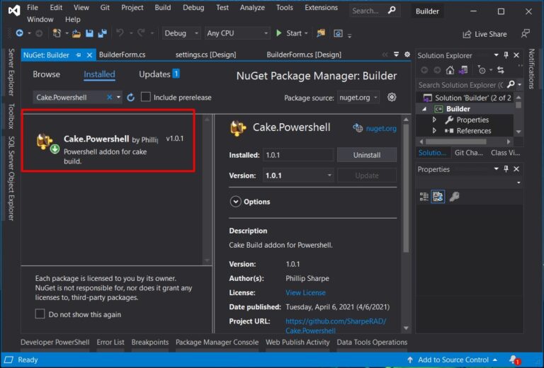 Run Msbuild Programmatically In C Using Powershell