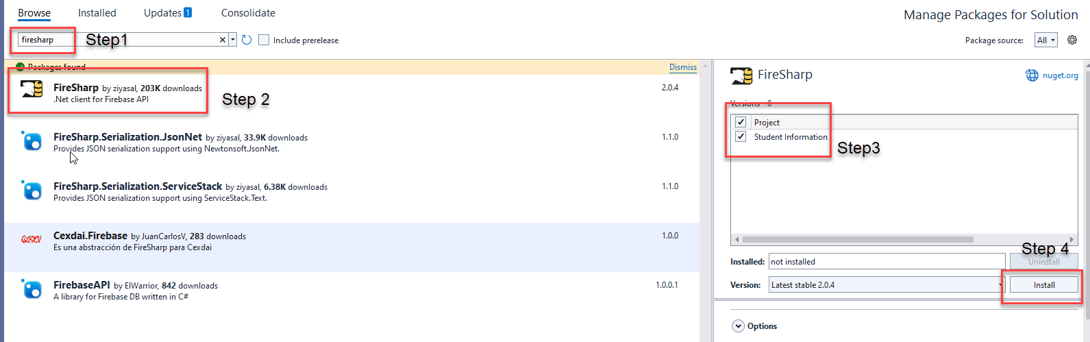 ASP.NET Core CRUD Operation with Firebase Database