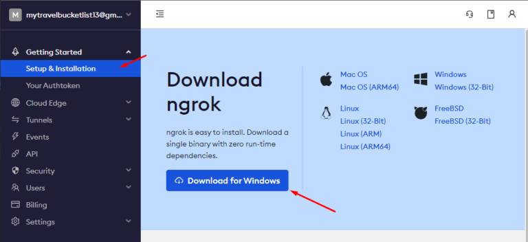 Install Ngrok on Windows