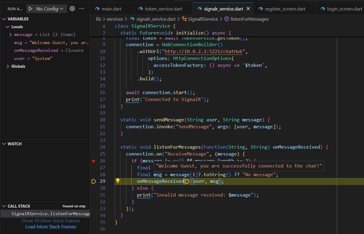 Flutter Front End For Secure Chat Application With Aspnet Core Web Api 4398