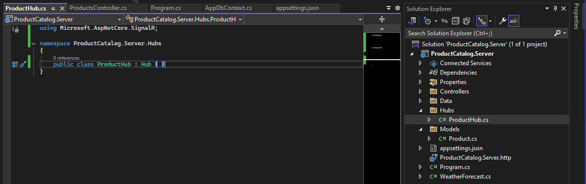 Real-Time E-Commerce Catalog with ASP.NET Core & SignalR