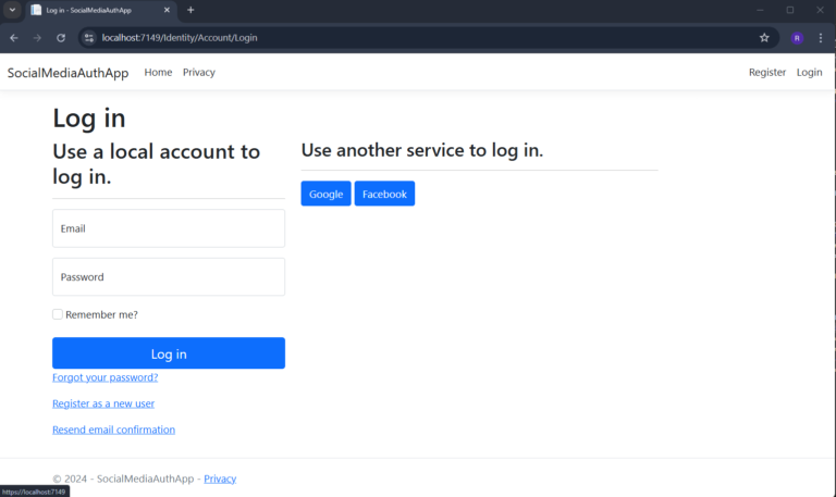 Creating a Social Media Authentication System in ASP.NET Core with Identity